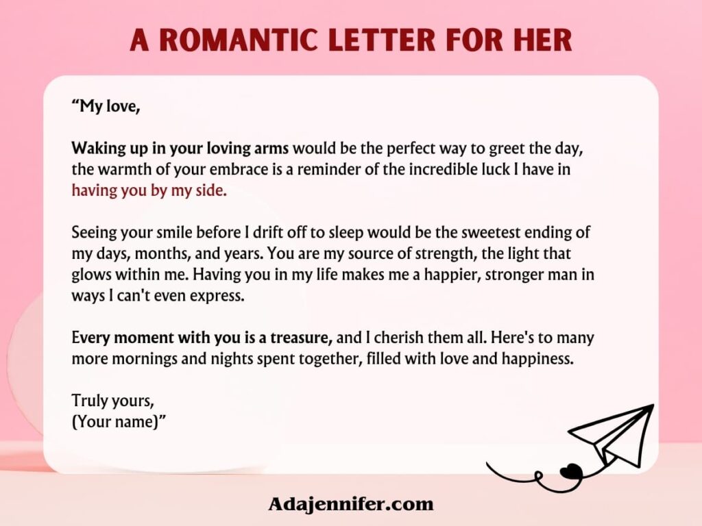 100+ Romantic Love Letters For Her- Say It With Ink - Ada Jennifer